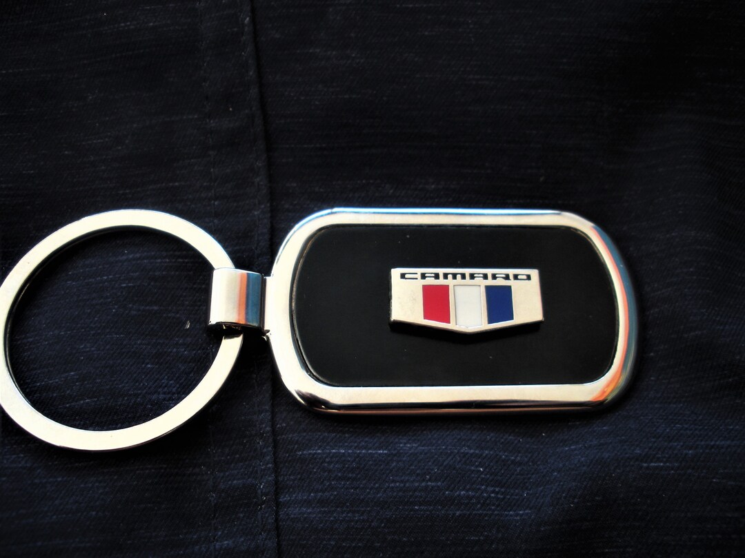 Camaro Luxury Black Onyx & Silver Keyring-free Engraving, , Birthday ...