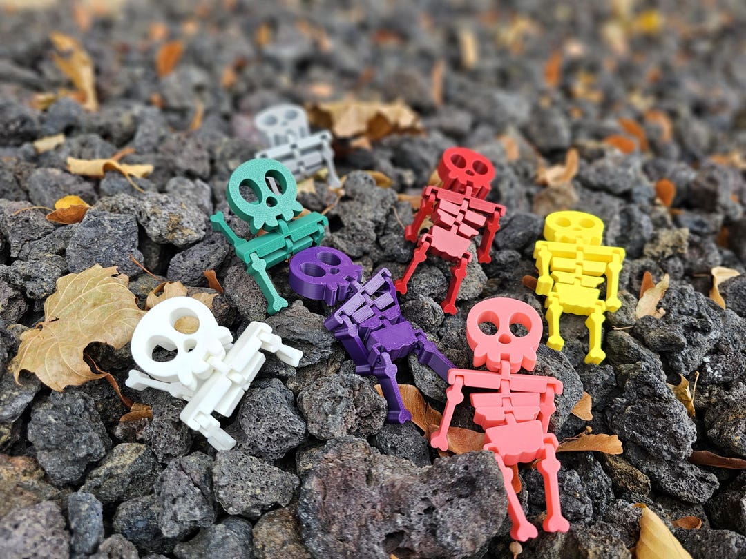 Fidget Toy Articulated Skeleton Flexy Skelly Flexi Skelli 3D Print ...