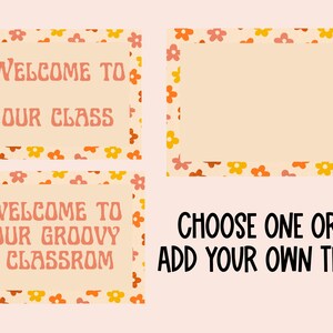 Groovy Retro Editable Door Display Decor Printable and Bulletin Board ...