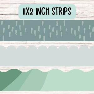 Classroom Bulletin Borders Kit Calming Green Neutral Collection ...