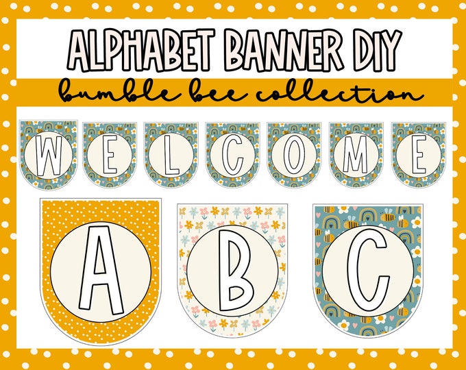 Bumble Bee Alphabet | Classroom Decor | Class Decor Set | Classroom ...