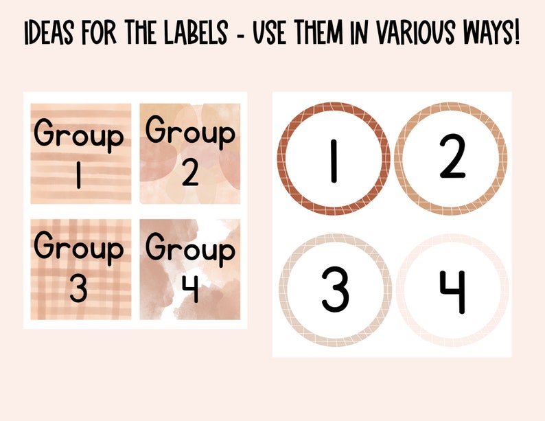 BOHO Neutral Student Name Tags and Class Labels for Classroom ...