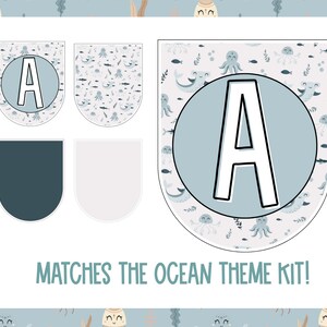 DIY Alphabet Banner for Classroom or Homeschool Decor Ocean Theme - Etsy