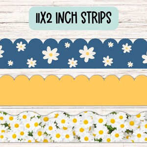 Classroom Bulletin Borders Kit Bold Daisy Neutral Collection ...