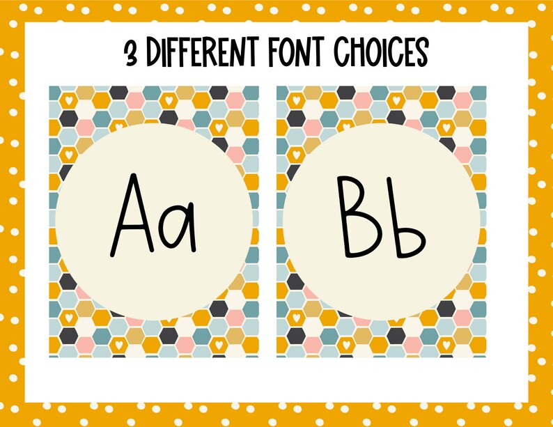 Alphabet Posters Bumble Bee Theme for Classroom Decor. ABC Bee - Etsy