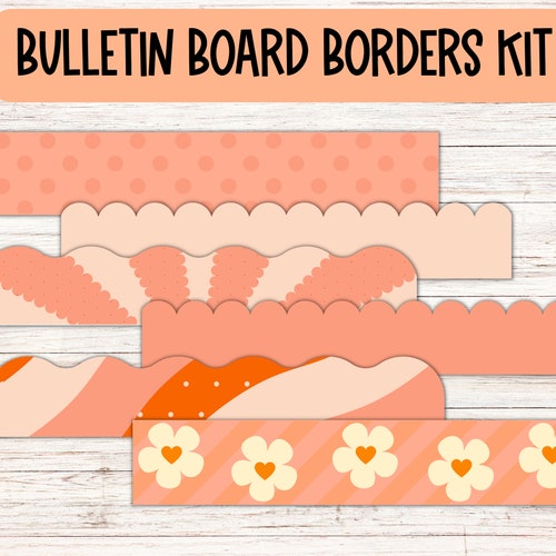 Classroom Bulletin Borders Kit Bold Daisy Neutral Collection - Etsy