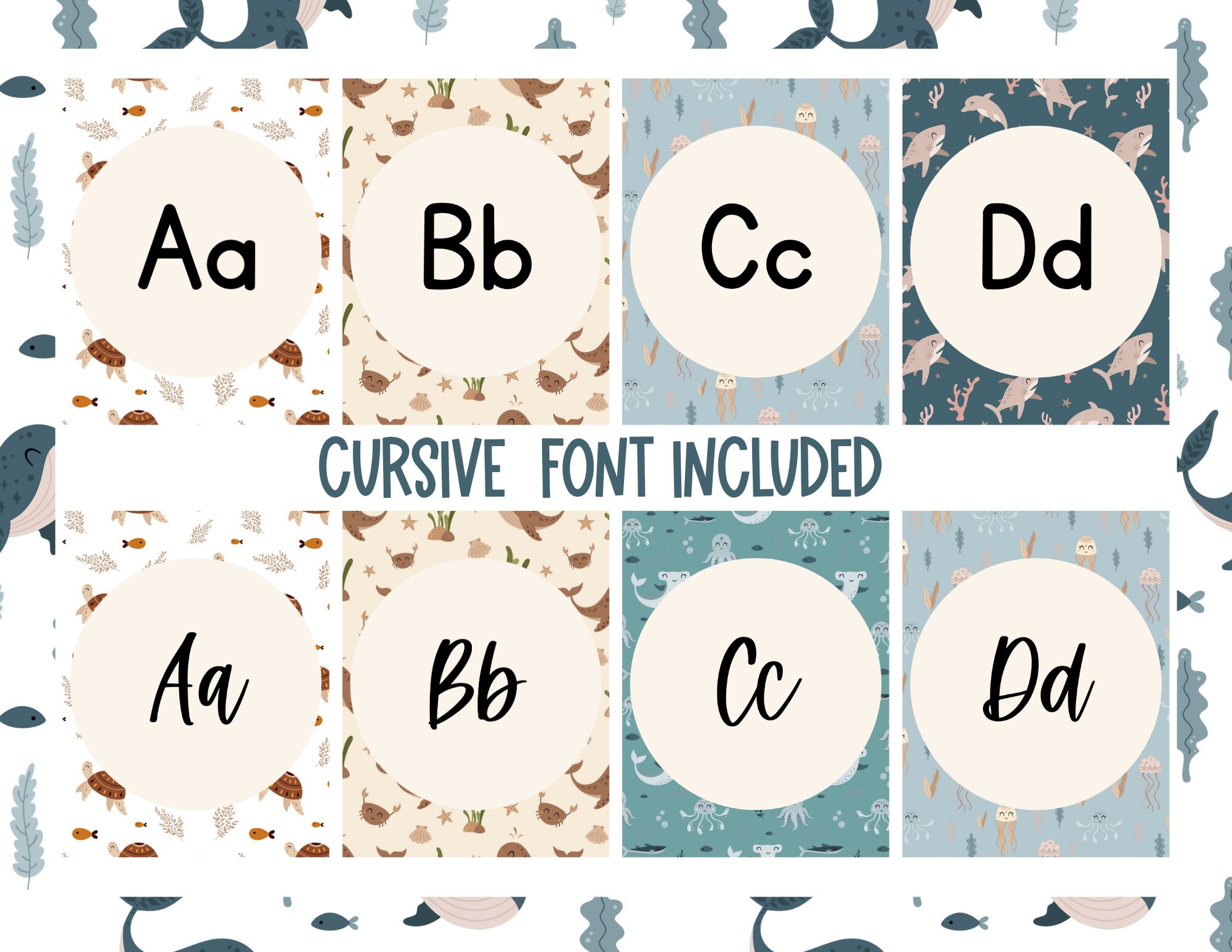 Alphabet Posters for Classroom Decor - Ocean Theme - Etsy