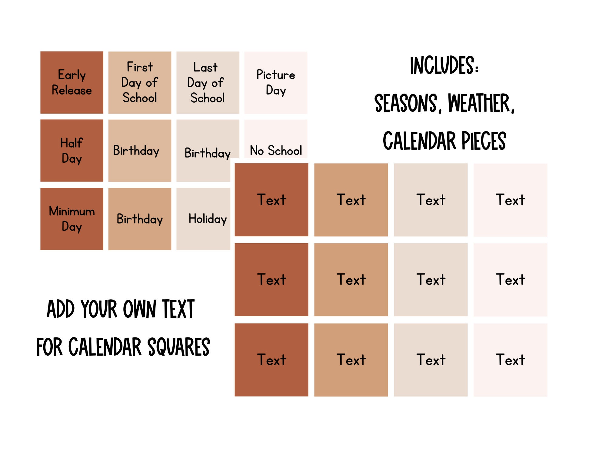 BOHO Neutral Class Calendar Kit for Classroom Organization, Bulletin ...