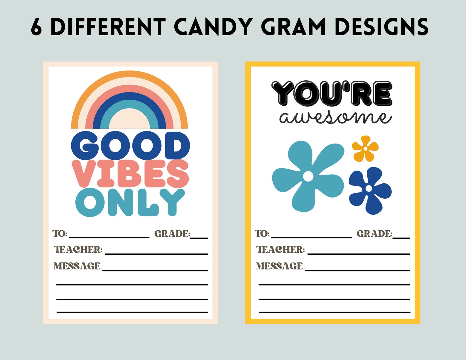 Friendship Candy Grams for PTO/PTA School Event | Editable and ...