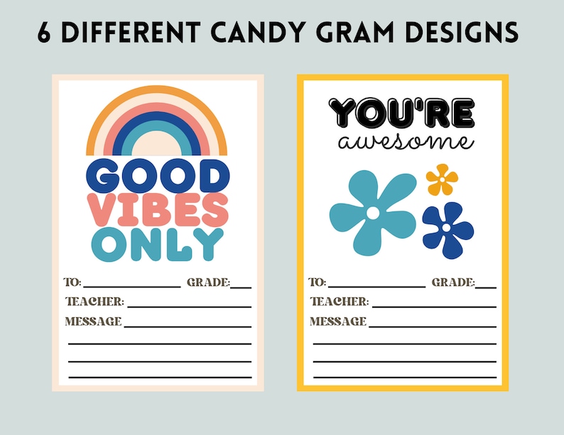 Friendship Candy Grams for PTO/PTA School Event | Editable and ...