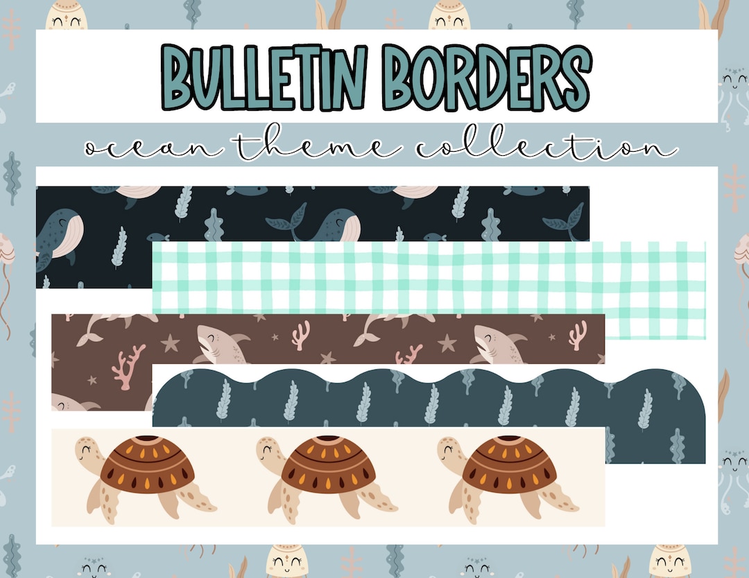Bulletin Board Borders - Ocean Theme - Classroom Decor - Etsy