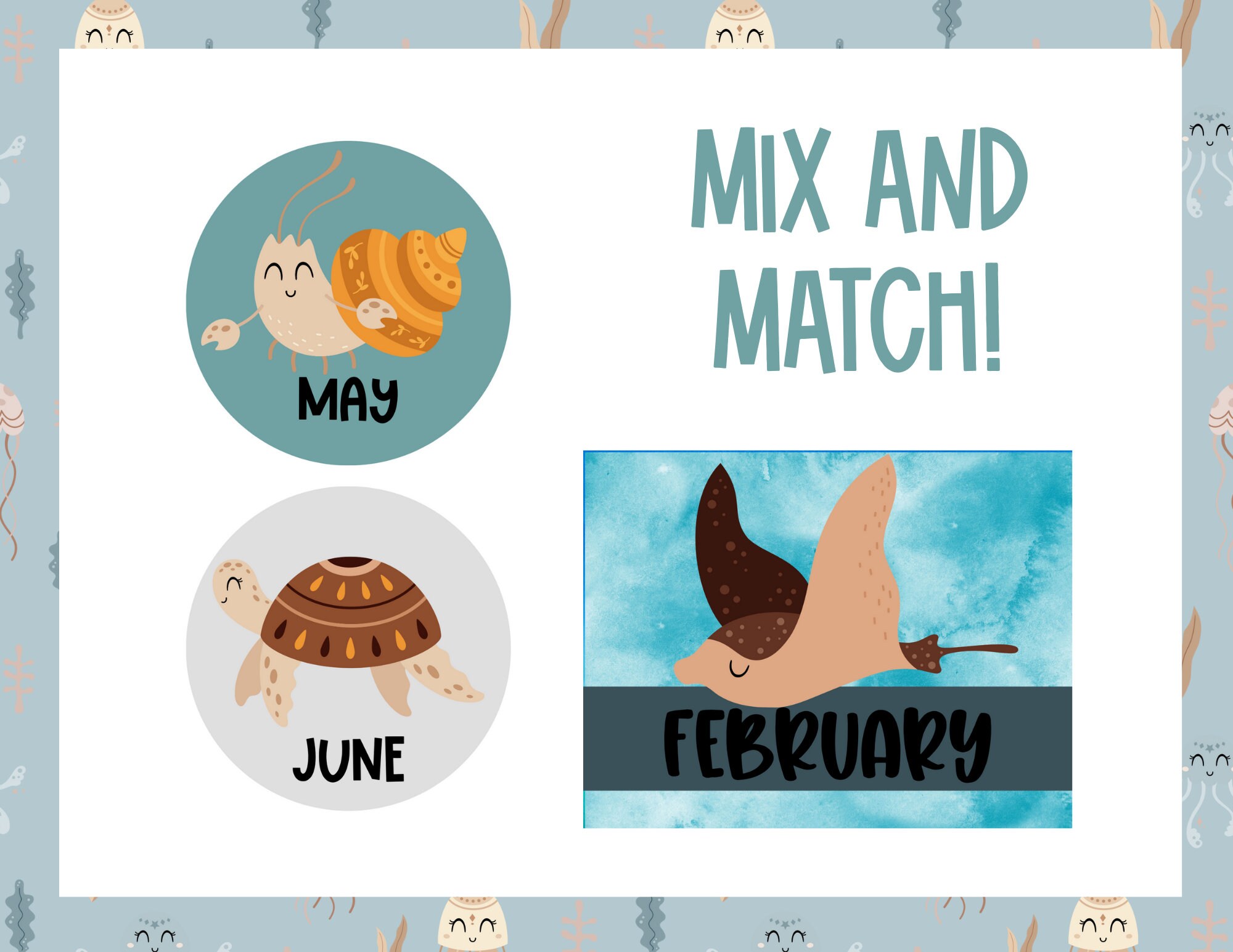 Birthday Board Kit for Teacher's Classroom - Ocean Theme - Etsy