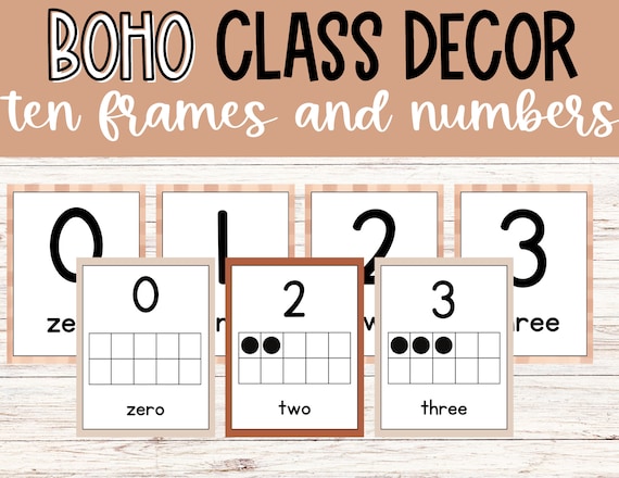 Neutral BOHO Numbers Posters for Classroom Decoration - Etsy