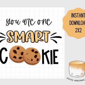 One Smart Cookie Teacher Gift Tag Printable - Etsy