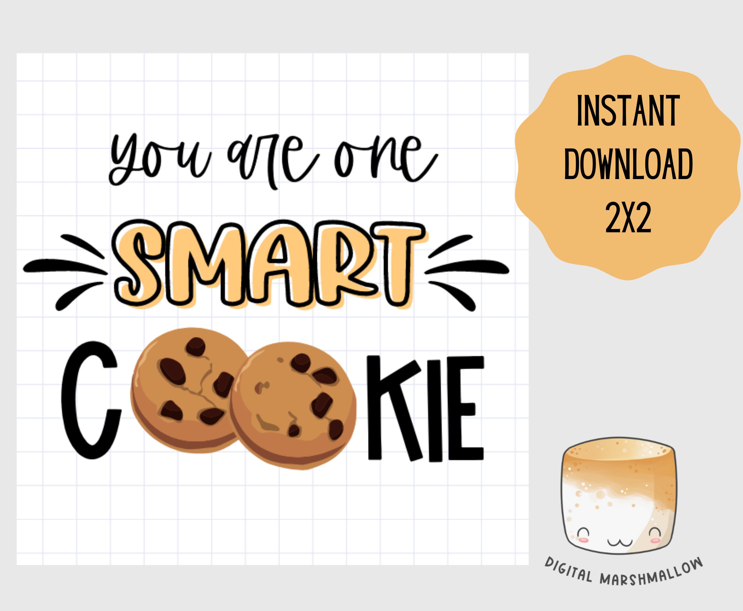 One Smart Cookie Teacher Gift Tag Printable - Etsy