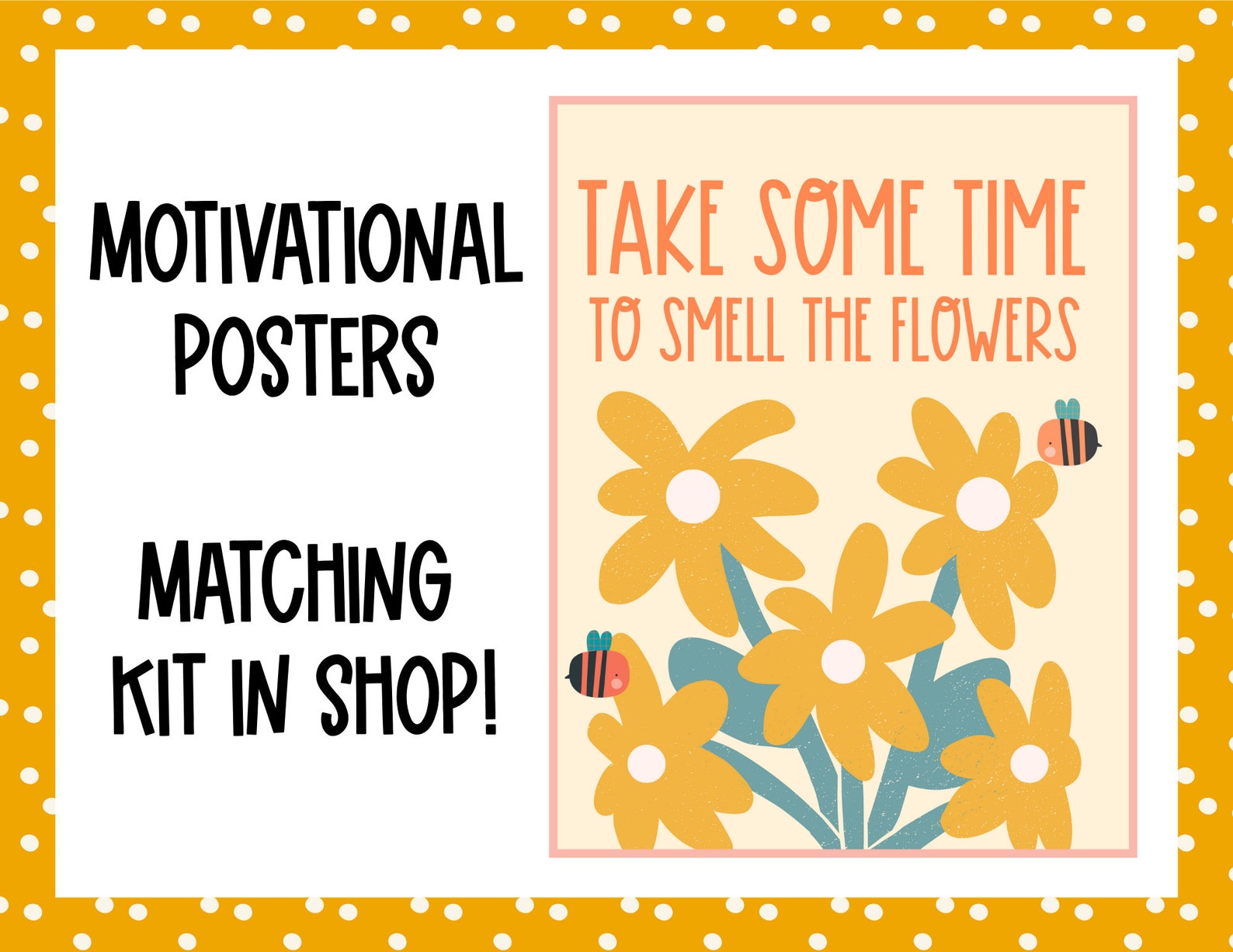 Motivational Posters for Bulletin Board With Bumble Bee Decor Kit for ...