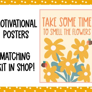 Motivational Posters for Bulletin Board With Bumble Bee Decor Kit for ...