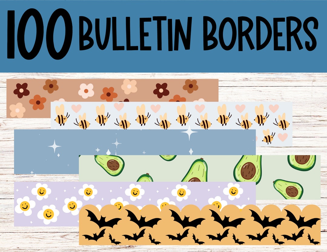 Classroom Bulletin Borders Kit Set of 100 - Printable Homeschool and ...