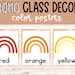 Printable BOHO Rainbow Colors Neutral Theme Classroom. Bulletin Board ...