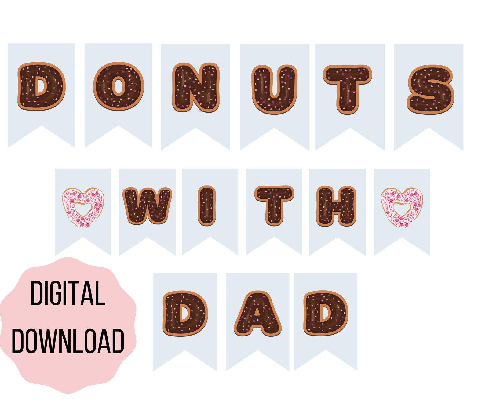Donuts With Dad Printable Banner - Etsy