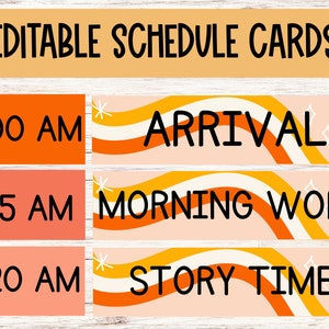 Retro GROOVY Class Flip Calendar for Classroom Organization, Bulletin ...