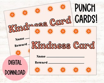 Kindness Punch Card - Etsy
