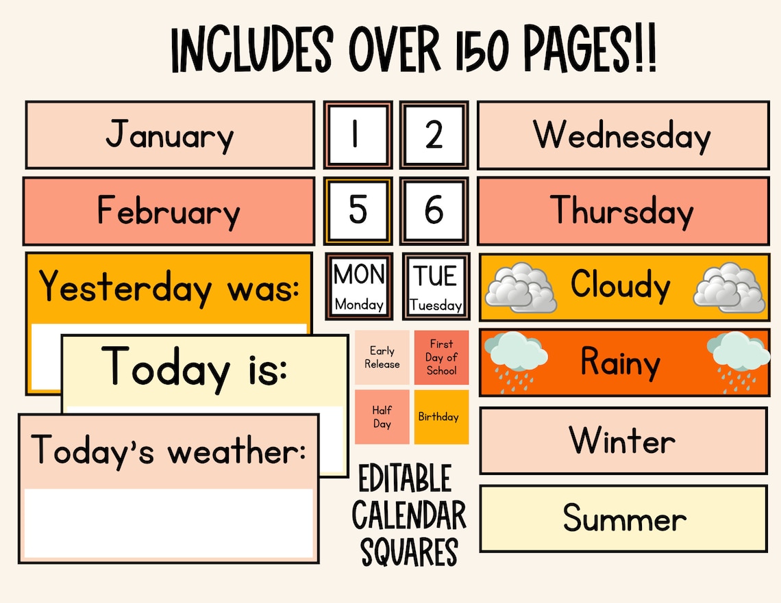 Retro Groovy Classroom Decor Bundle for Bulletin Board - Etsy