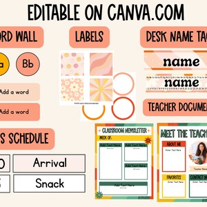 Retro Groovy Classroom Decor Bundle for Bulletin Board, Teacher ...