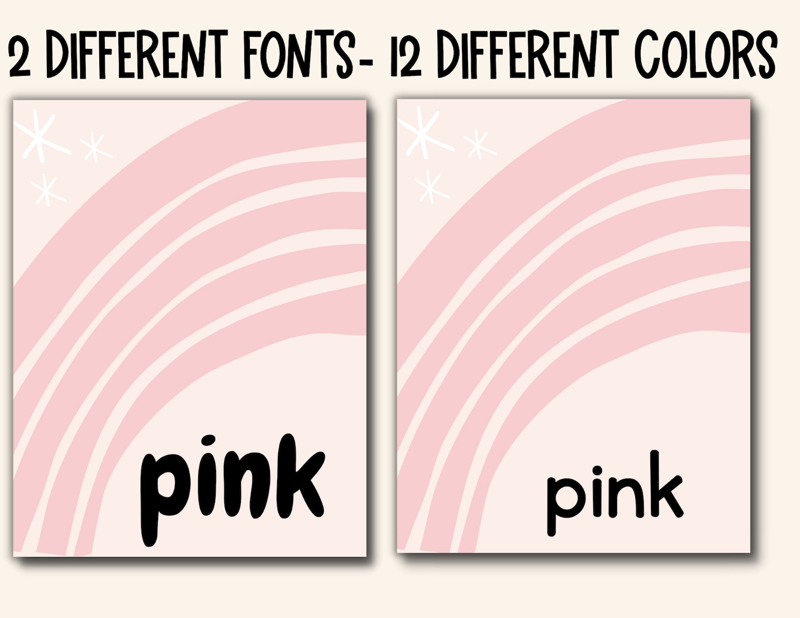 Printable Colors Poster Rainbow Pastel Theme Classroom. Bulletin Board ...