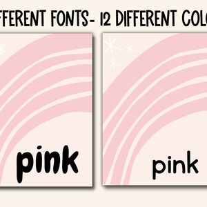 Printable Colors Poster Rainbow Pastel Theme Classroom. Bulletin Board ...