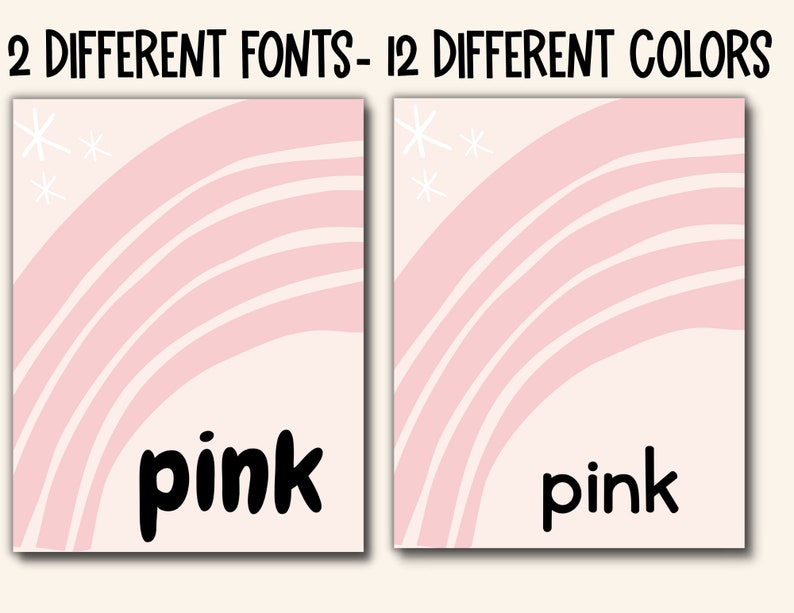 Printable Colors Poster Rainbow Pastel Theme Classroom. Bulletin Board ...