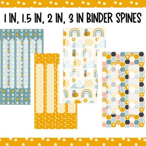 Binder Covers and Matching Spines Bumble Bee Theme for Classroom Decor ...
