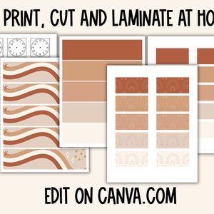 Editable Schedule Cards for BOHO Classroom Organization, Bulletin Board ...