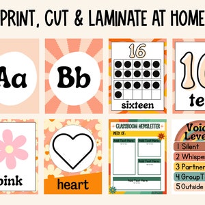 Retro Groovy Classroom Decor Bundle for Bulletin Board, Teacher ...