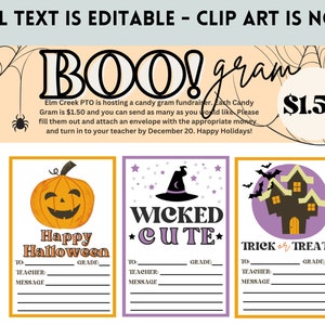Halloween Boo Gram Candy Gram Fundraiser for PTO/PTA School Event ...