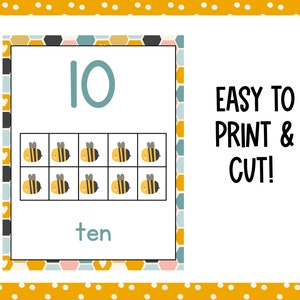 Bumble Bee Ten Frame Posters for Classrooom - Etsy