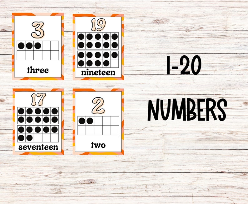 Groovy 10 Frames Number Posters for Classroom Teacher Resources - Etsy