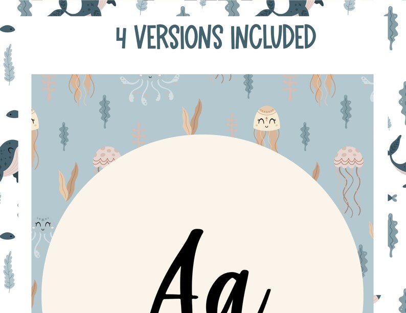 Alphabet Posters for Classroom Decor - Ocean Theme - Etsy