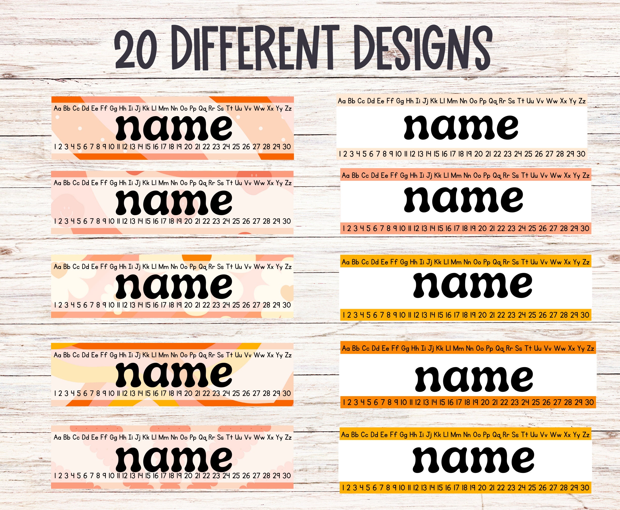 Groovy Desk Name Tags for Classroom Decor | Editable and Printable - Etsy