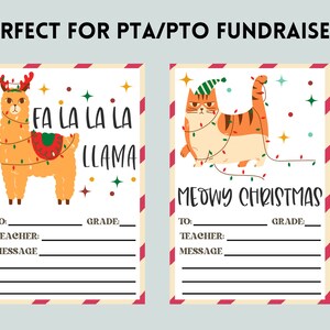 Candy Gram for Christmas Fundraiser for PTO/PTA School Event | Editable ...