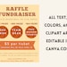 Basketball RAFFLE Fundraiser Editable Template for PTO and PTA. Flyer ...