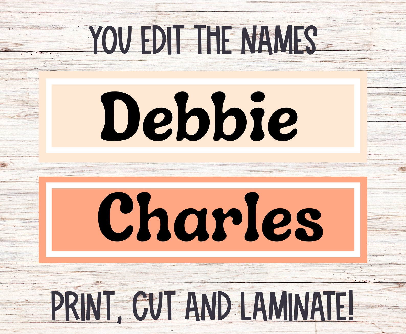 Groovy Desk Name Tags for Classroom Decor | Editable and Printable - Etsy