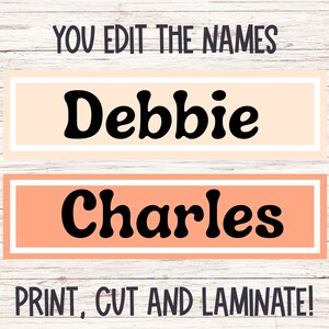 Groovy Desk Name Tags for Classroom Decor | Editable and Printable - Etsy
