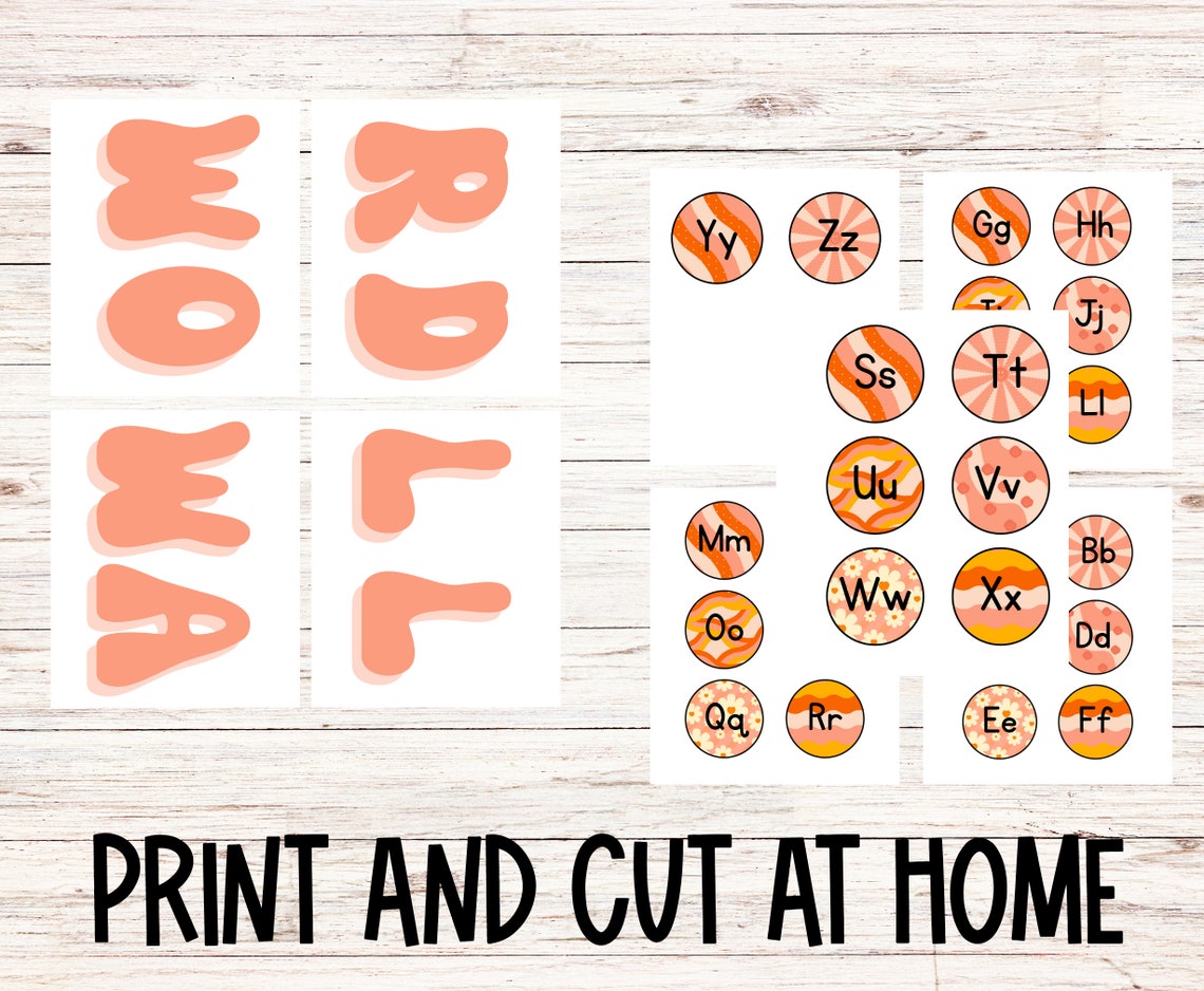 Groovy Word Wall Alphabet for Classroom Organization - Etsy