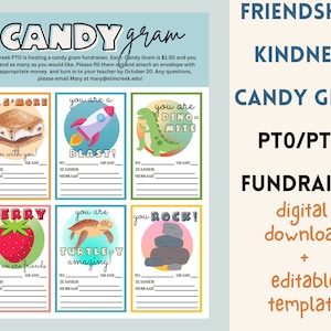 Candy Gram Fundraiser Kindness and Friendship for PTO/PTA School Event ...