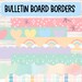 Classroom Bulletin Borders Kit Pastel Rainbow Collection - Printable ...