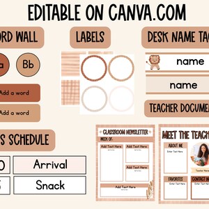 Neutral BOHO Classroom Decor Bundle for Bulletin Board, Teacher ...