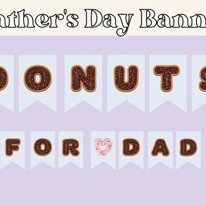 Donuts for Dads Printable Banner - Etsy