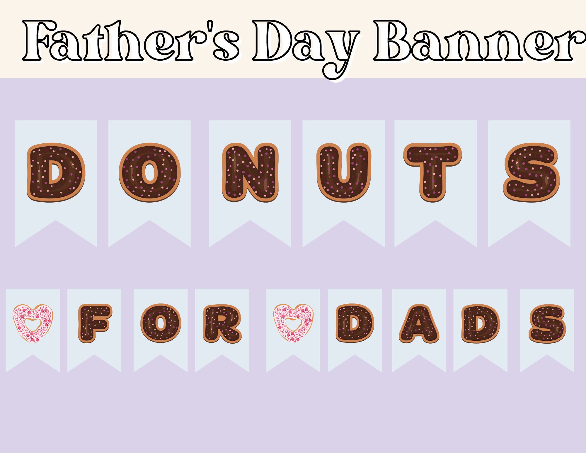 Donuts for Dads Printable Banner - Etsy