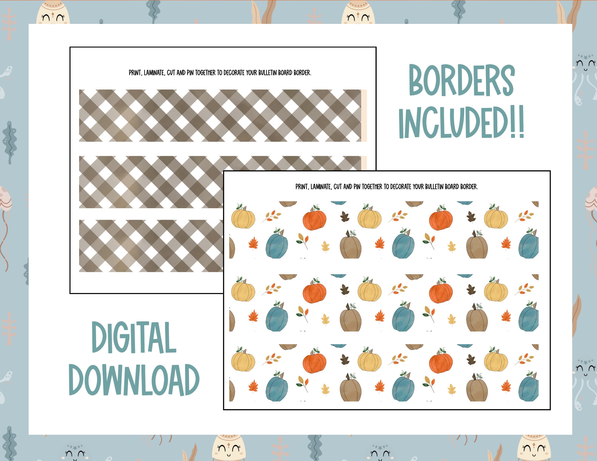 Thanksgiving Bulletin Board Kit for Classroom Decor - Etsy